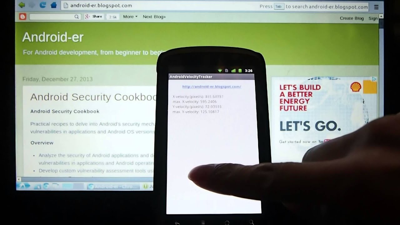 Example of using Android's VelocityTracker - YouTube
