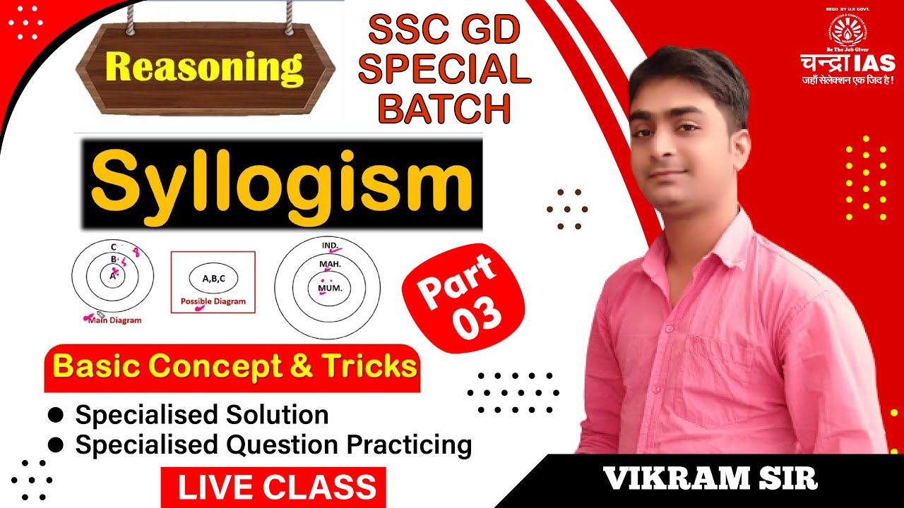 Syllogism Basic Concept (L-3) | Reasoning | Reasoning Trick/ SSC/ PSC ...