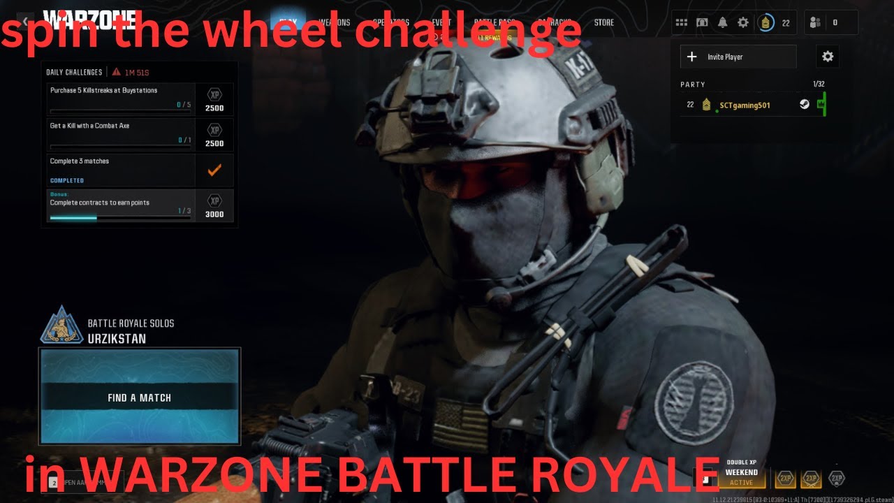 SPIN the wheel CHALLANGE in CALL of DUTY WARZONE (BATTLE ROYALE SOLO ...