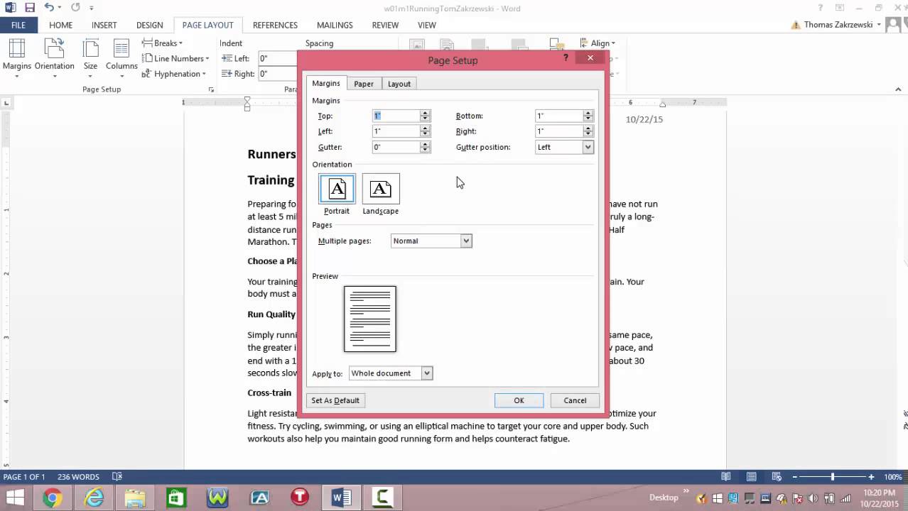 Adjusting margins - YouTube