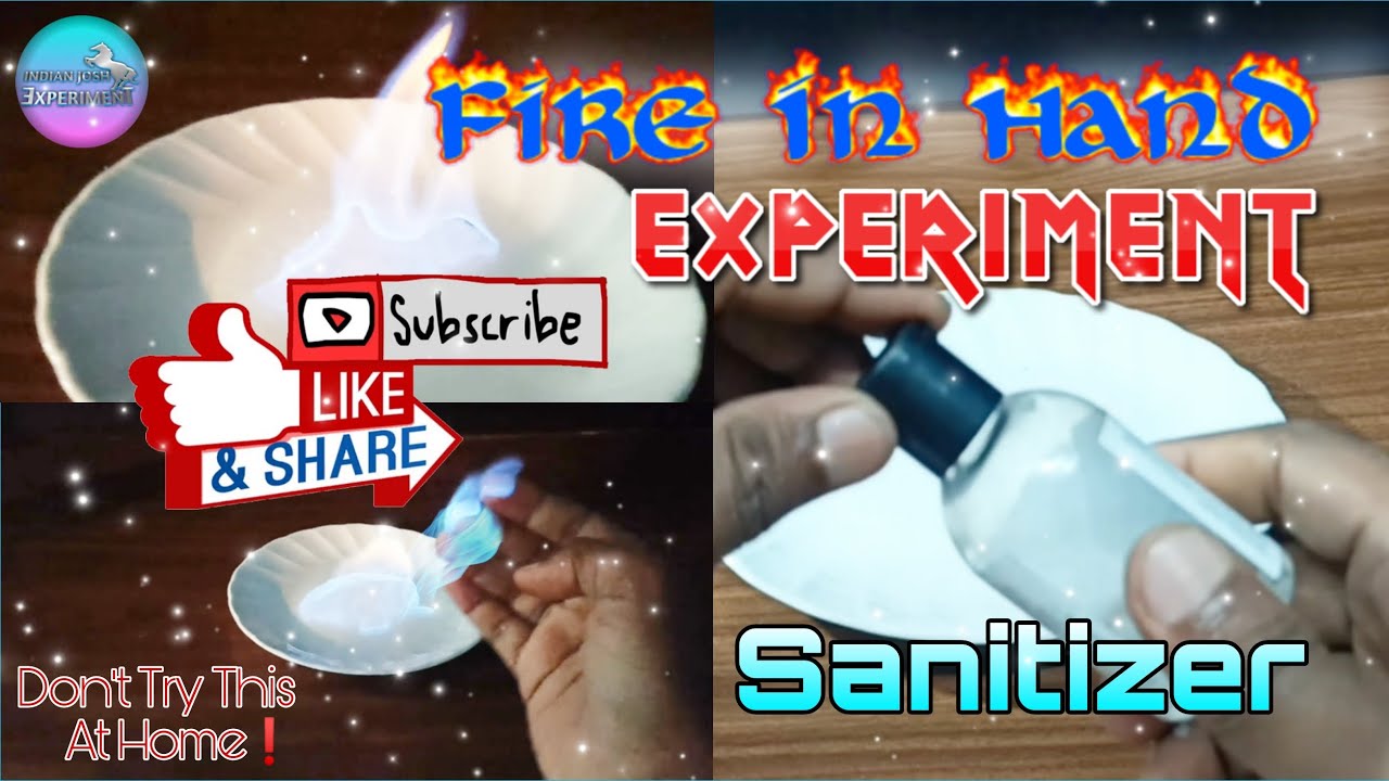 Fire 🔥 on Hand 🤚With Sanitizer Tricks | Sanitizer Experiments - YouTube