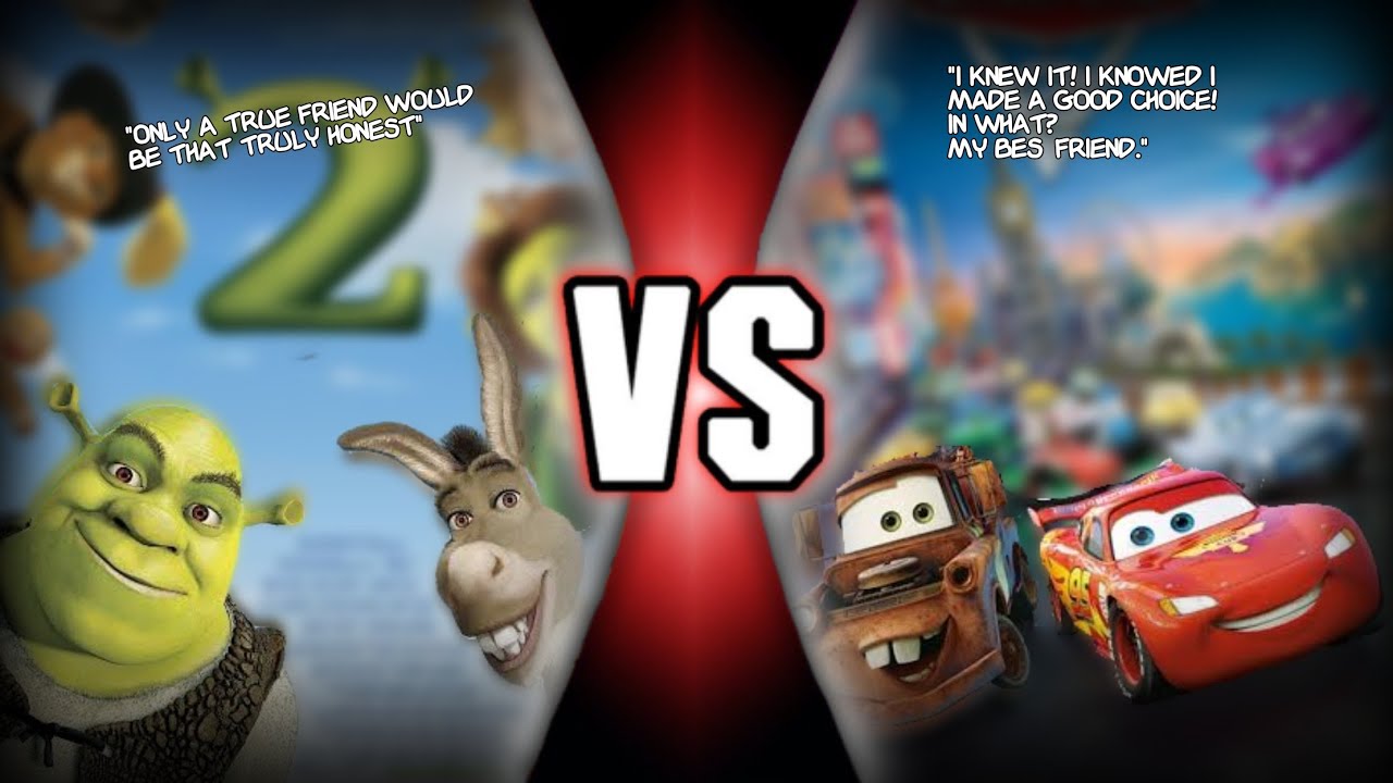 Shrek And Donkey Vs Lightning And Mater (DreamWorks Shrek/Disney ...
