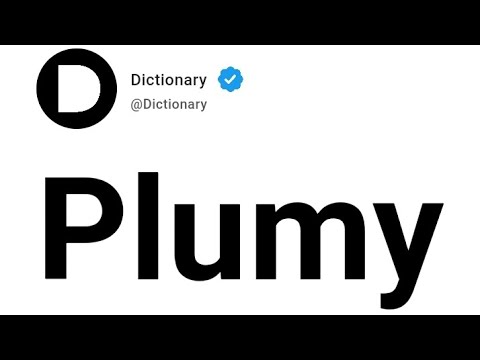 Plumy Meaning In English - YouTube
