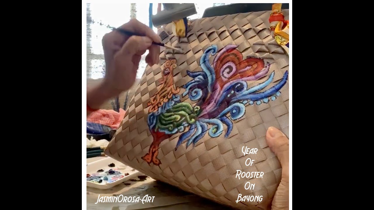 Painting on Bayong 1 -Year of Rooster - YouTube
