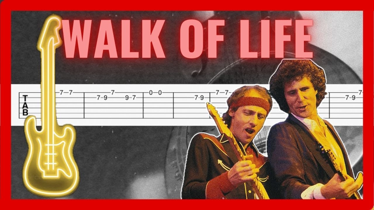 Dire Straits - Walk Of Life | Easy Guitar Tabs Tutorial + Free PDF ...