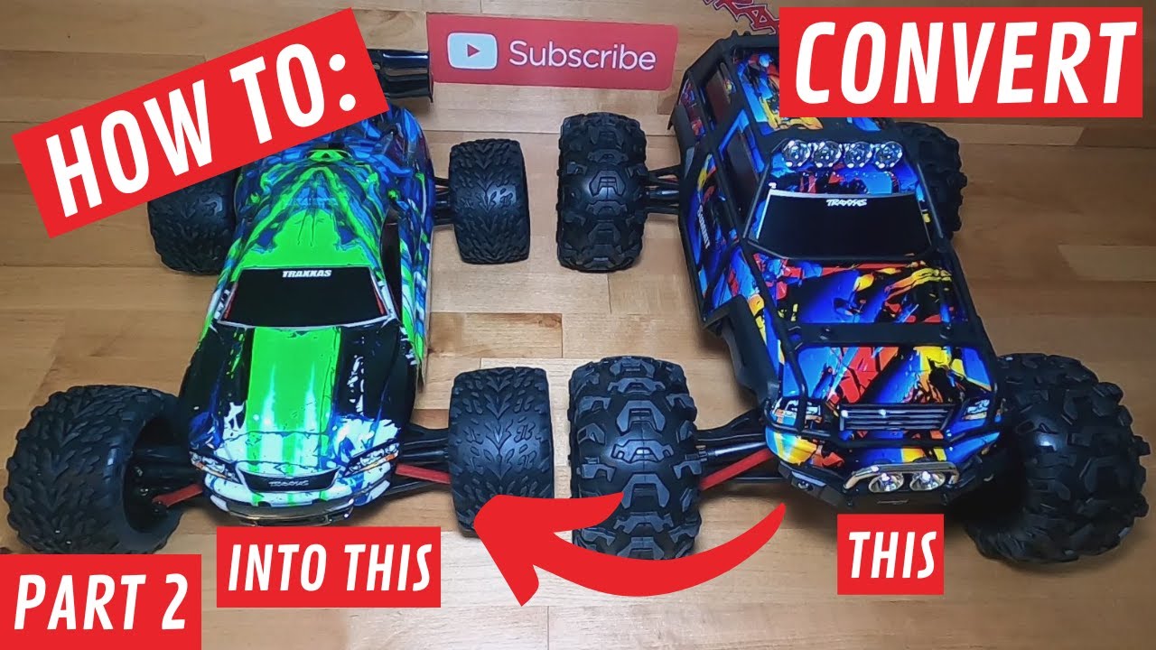How to Convert a 1/16 Traxxas Summit into a 1/16 Traxxas E revo Part 2 ...