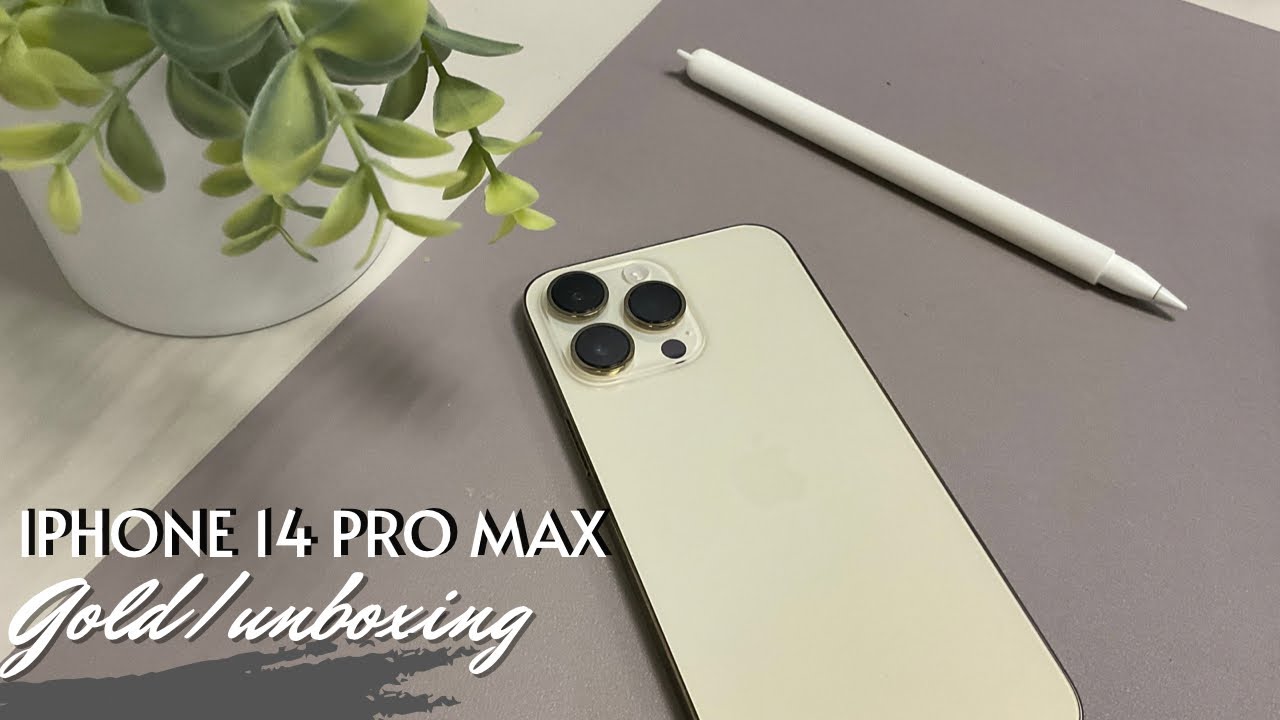 iPhone 14 Pro Space Gold aesthetic unboxing | Setup | Accessories - YouTube