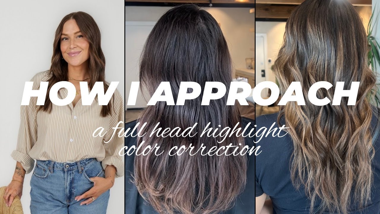 HOW I APPROACH : a full head highlight color correction tutorial - YouTube