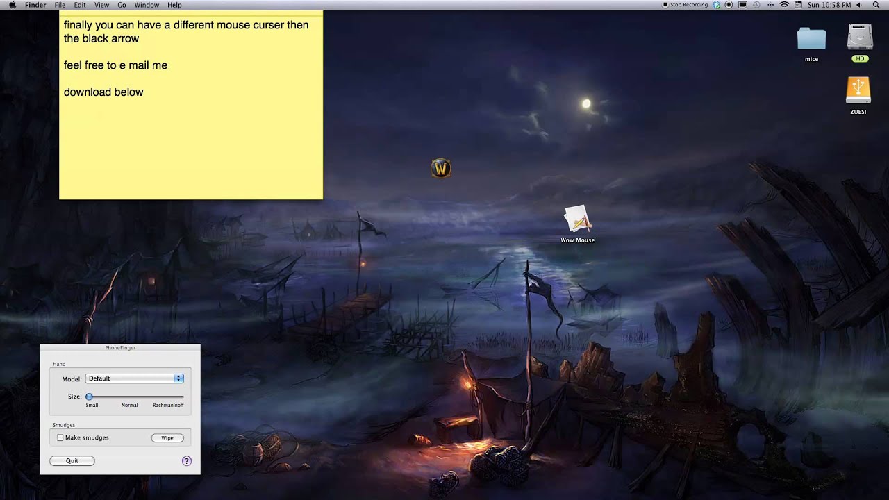 how to wow custom mouse pointer for mac os 10.6.8.mov - YouTube