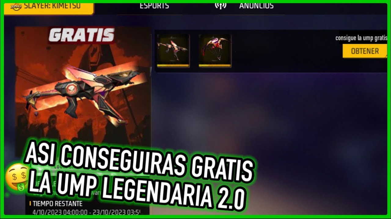 Asi Conseguiras La Nueva Ump Evolutiva Gratis de Heroico en Free Fire ...