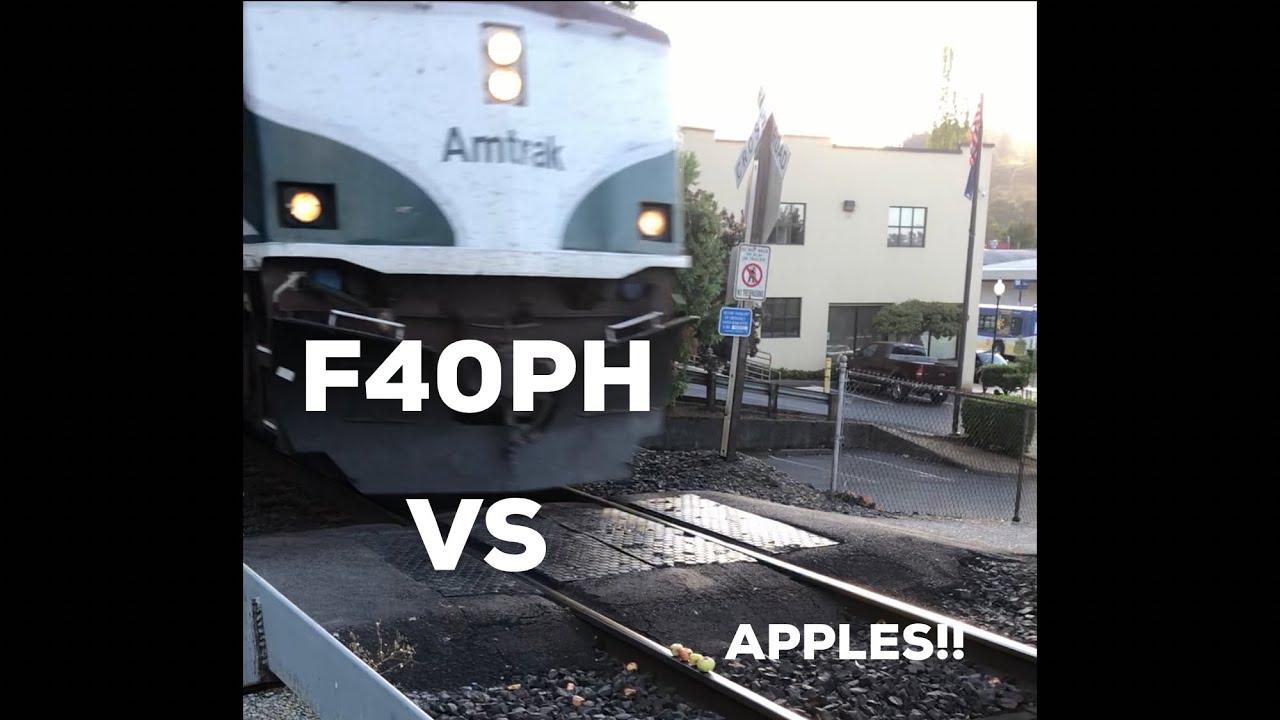 MUST WATCH!!!! Apples VS Amtrak Cascades F40PH 90253 Train Going ...