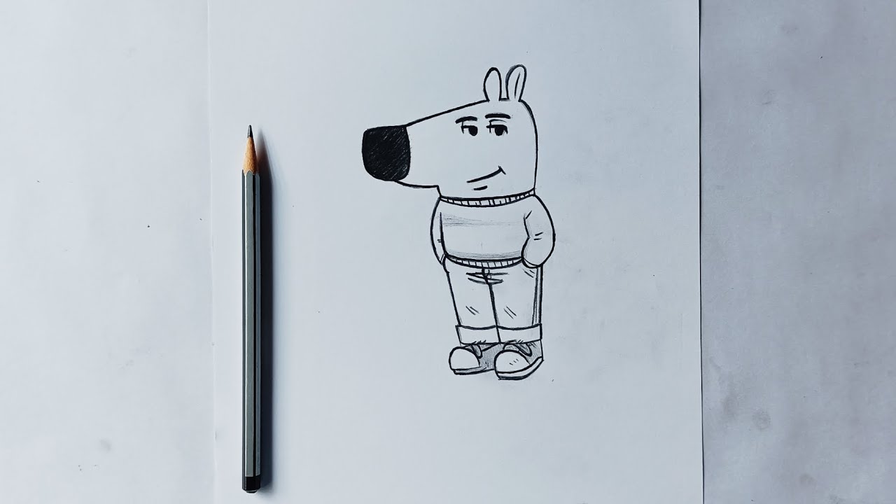 Chill Guy Drawing | How to draw chill guy | Very easy for beginners ...