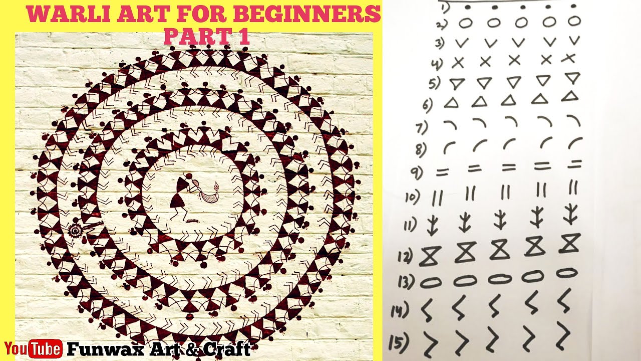 Warli art for beginners Part 1 | Basic forms and shapes of Warli ...