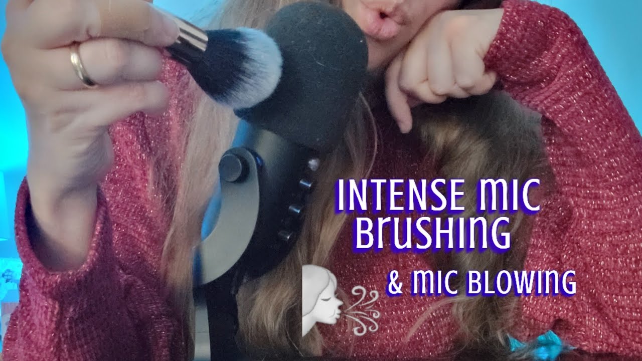 ASMR INTENSE mic brushing + mic blowing 🌬 - YouTube