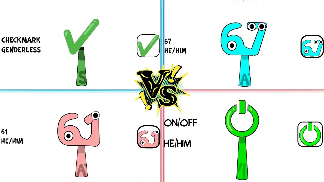 My Sprunki OC Checkmark Phase 2 Crossmark VS On From Off VS 61 VS 67 VS ...