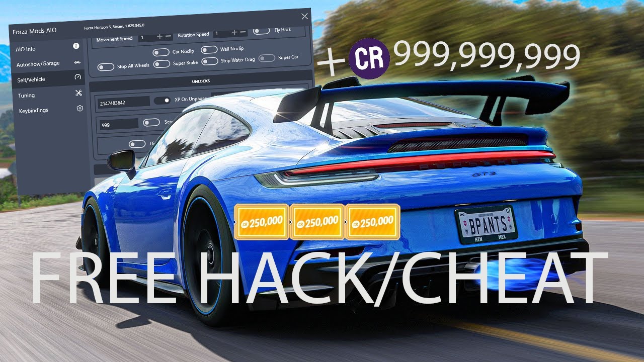 NEW LATEST WORKING FORZA HORIZON 5 CHEAT/HACK MENU! Unlimited Money, XP ...