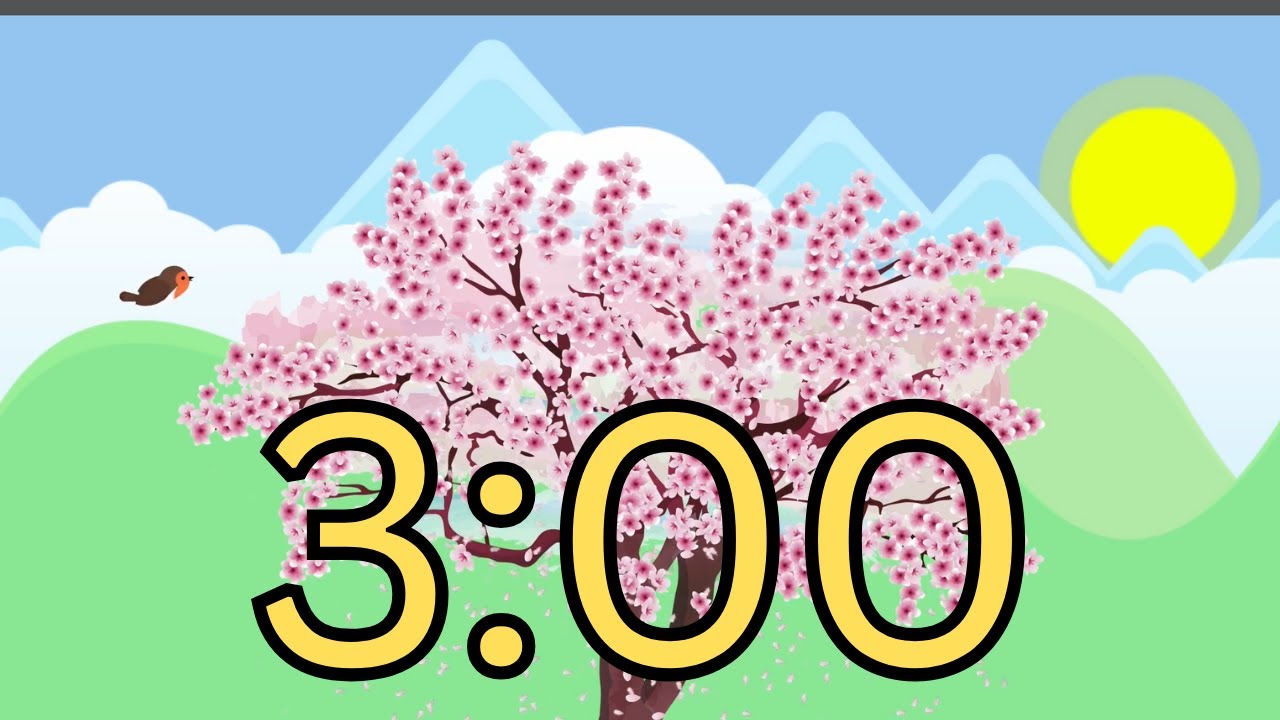 3 minute timer with music for classroom | Spring time 🌸 - YouTube