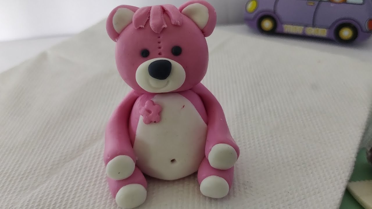 fondant part -1,fondant teddy bear tutorial|how to make a cute fondant ...