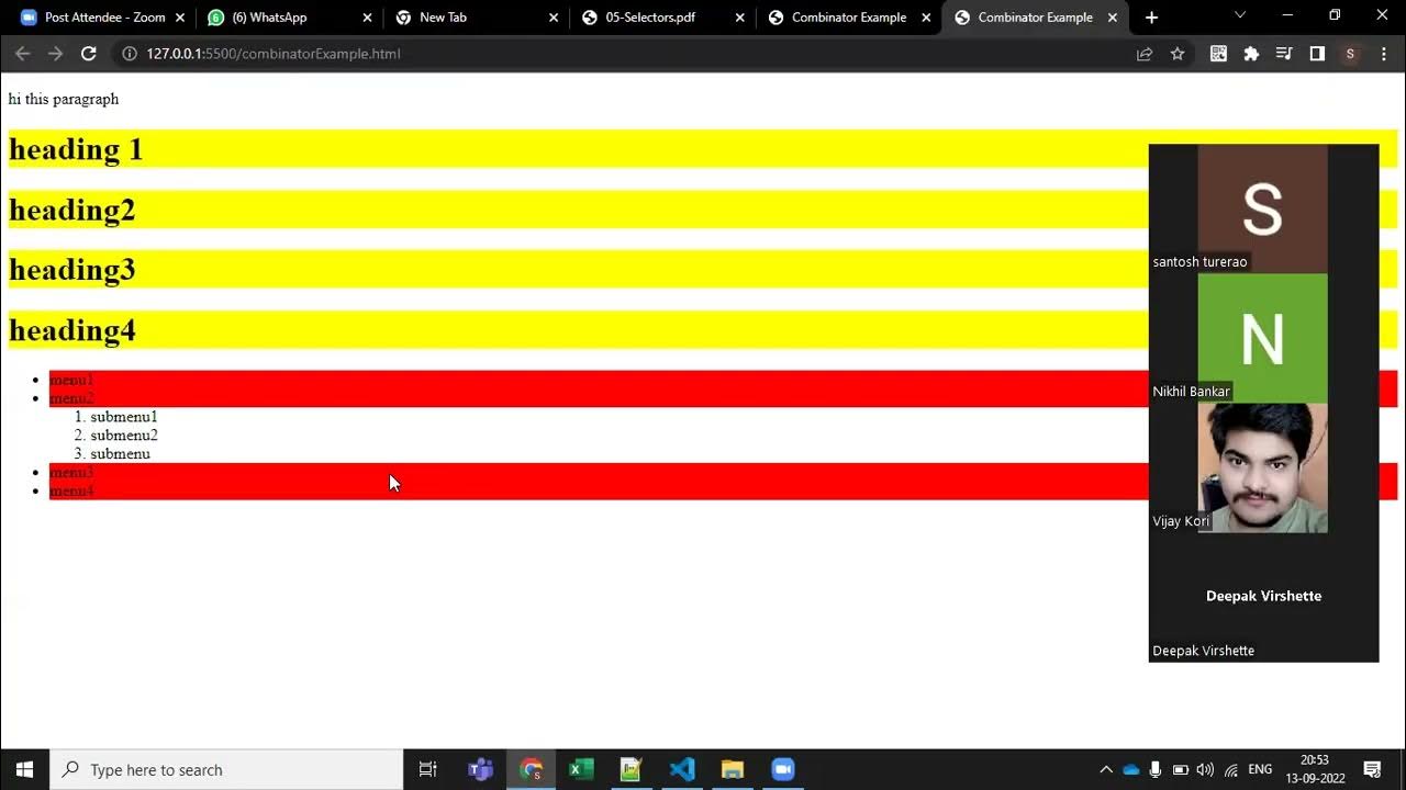 CSS 08 Combinator Table Prop - YouTube