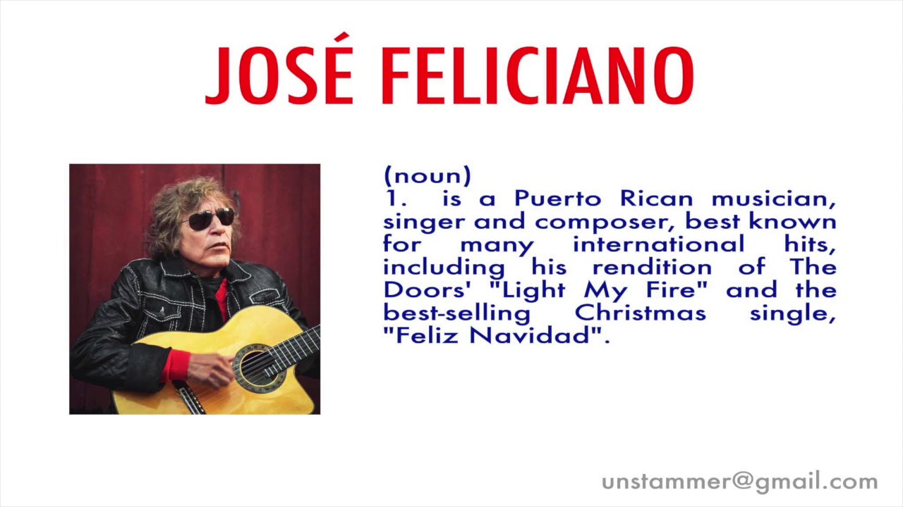 How to Pronounce José Feliciano - YouTube