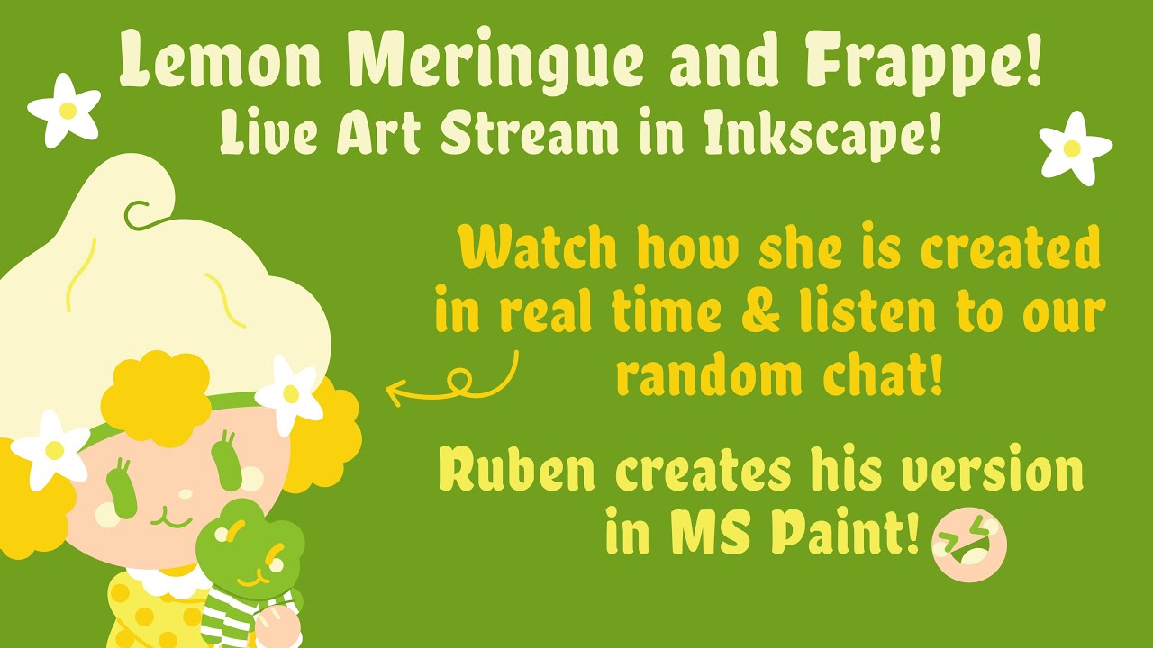🍋 Lemon Meringue and Frappe 🍋 - Live Art Stream in Inkscape! - YouTube