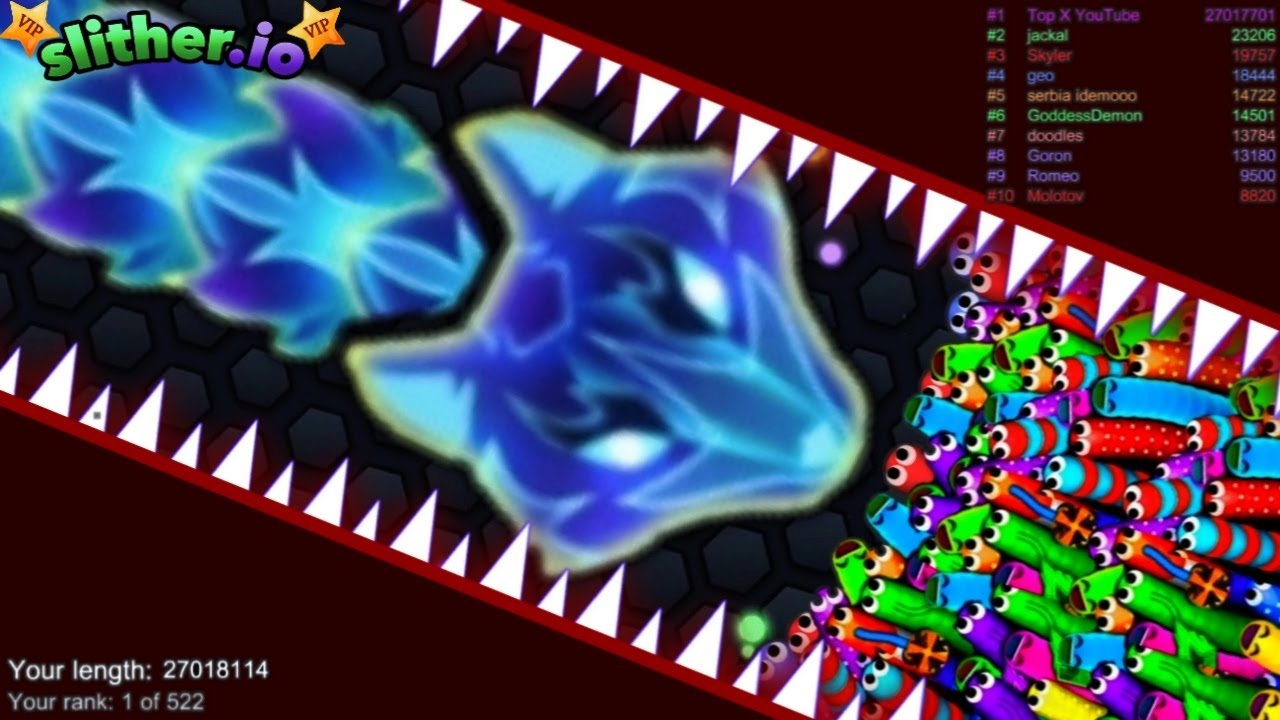 Slither.io A.I Blue Wolf Vs Tiny Pro Snakes - Epic Skin Slitherio Vip ...