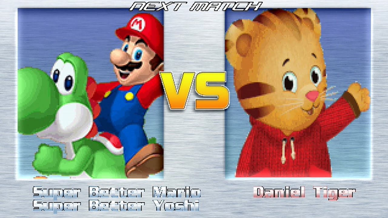 M.U.G.E.N BATTLES | Mario/Yoshi vs Daniel Tiger | Super Mario Bros. vs ...