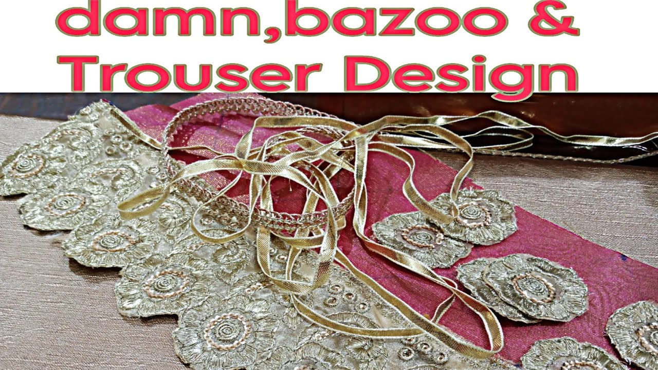 Damn,Bazoo & Trouser Design😱|| Amazing Design with lace || #hastitching ...