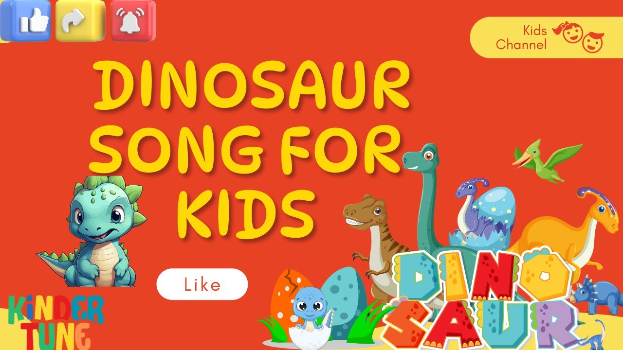 Best Dinosaur Song for kids: Fun Kids' Music with Dinosaurs Running ...