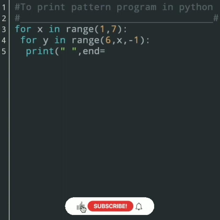 Python 02 To Print Pyramid Pattern In Python Python Programming Shorts Python Coding