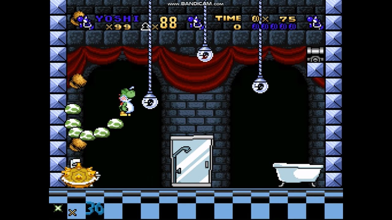 Yoshi's Strange Quest Mellow Mode - Bowser's 2nd Castle (Normal Exit ...