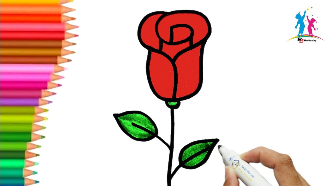Art for kids hub | How to draw a Rose Easy | How to draw for kids | Art ...