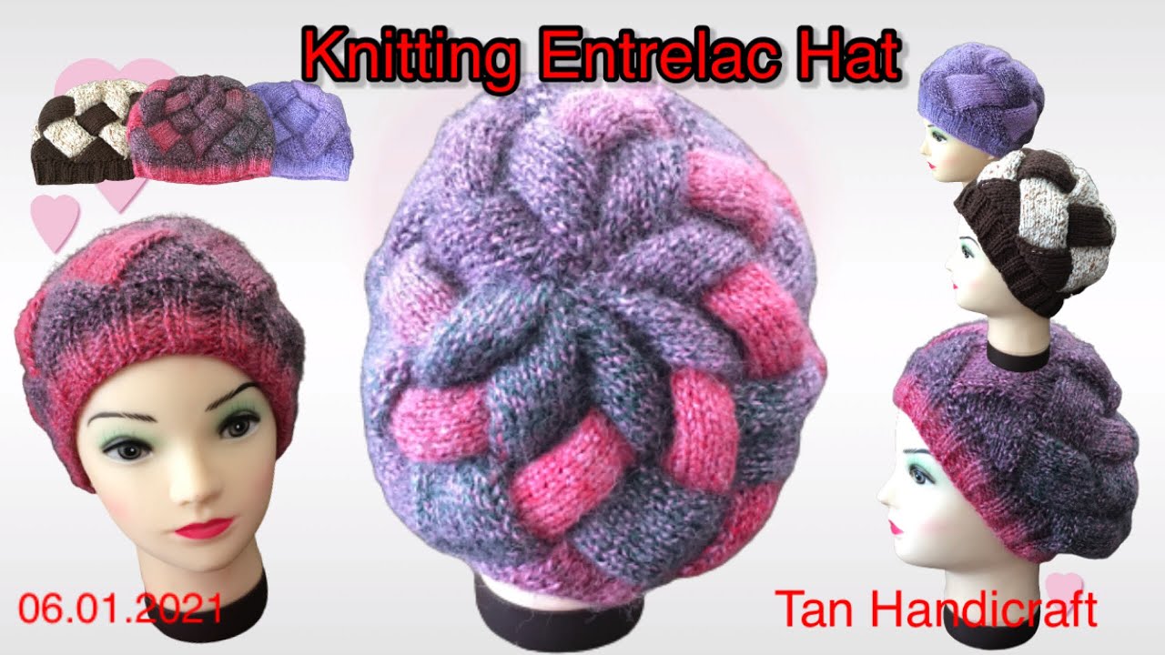 Tutorial ke 187 - Knitting Entrelac Hat - YouTube