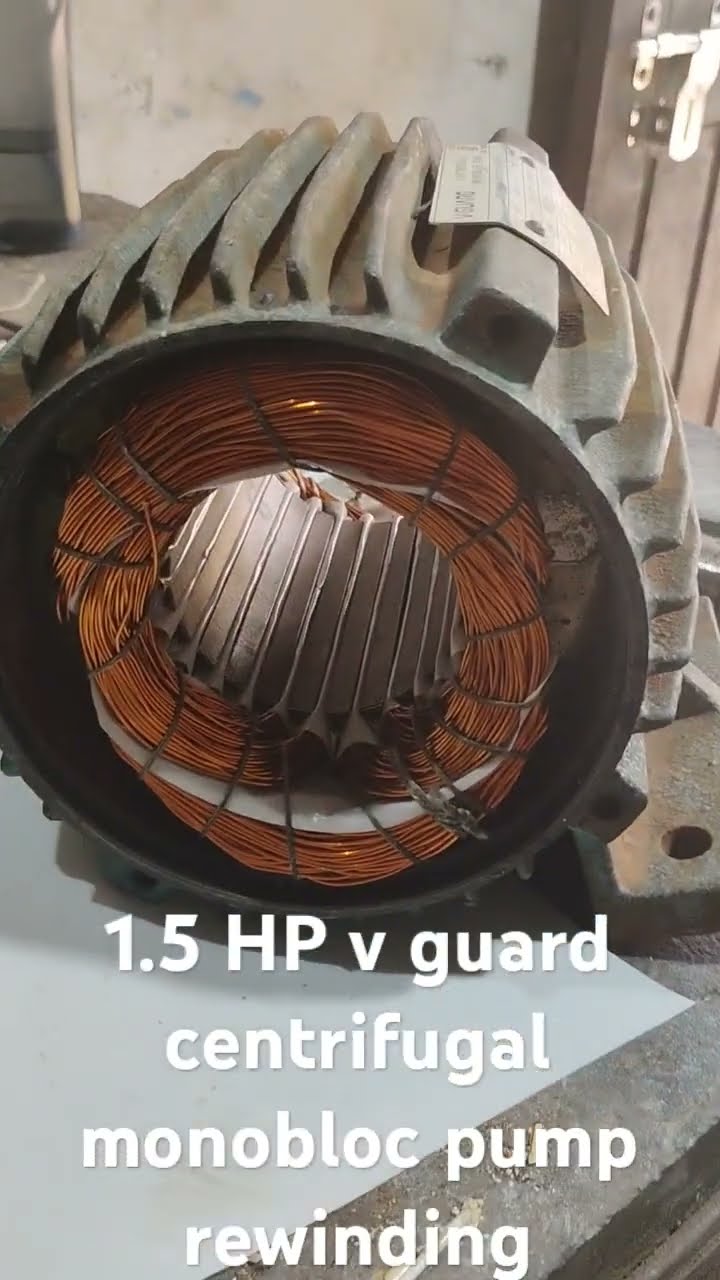 1.5 HP v guard centrifugal monobloc pump rewinding⚡ - YouTube