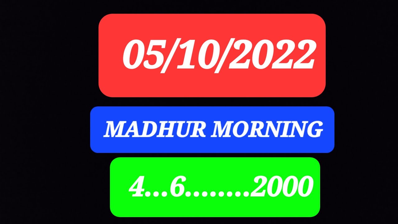 MADHUR MORNING। TODAY। BEST गेम...05/10/2022 - YouTube