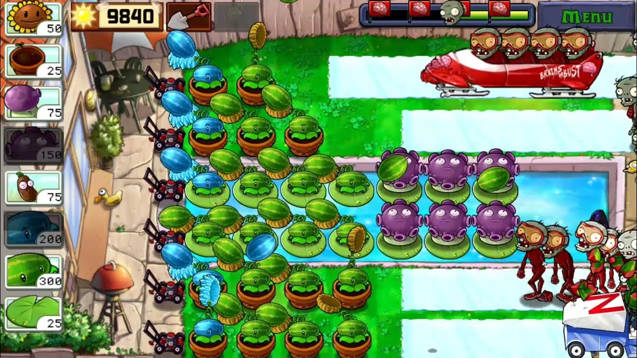 Plants Vs Zombies Bobsled Bonanza Mini Games - YouTube