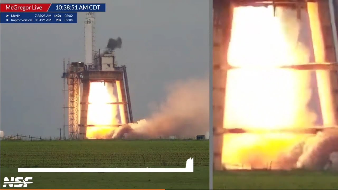 RUD of a Raptor Engine At SpaceX's McGregor Test Site. Footage From ...