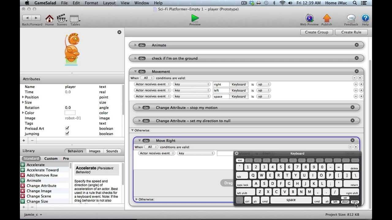 Create a Platformer in GameSalad, Step by Step: Getting Started - YouTube