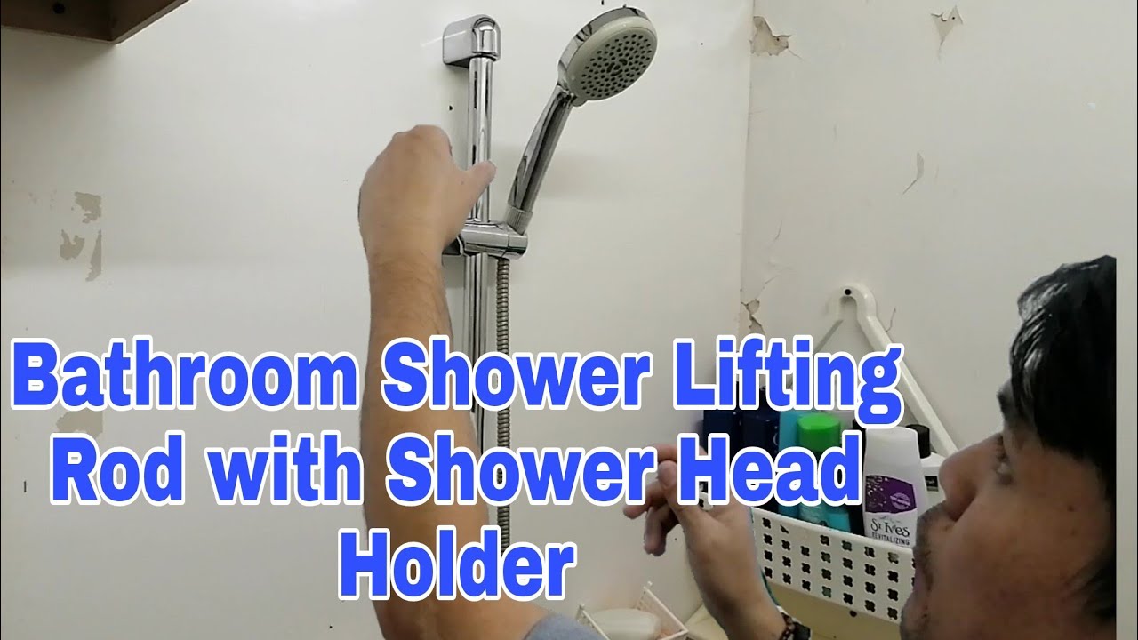 Restore and Install Bathroom Shower Lifting Rod Set with Shower Head ...