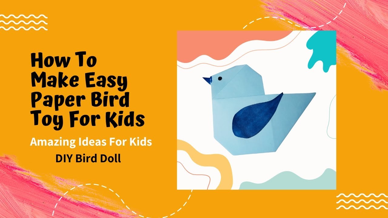 How To Make Easy Paper Bird Toy For Kids / Nursery Craft Ideas / Paper ...