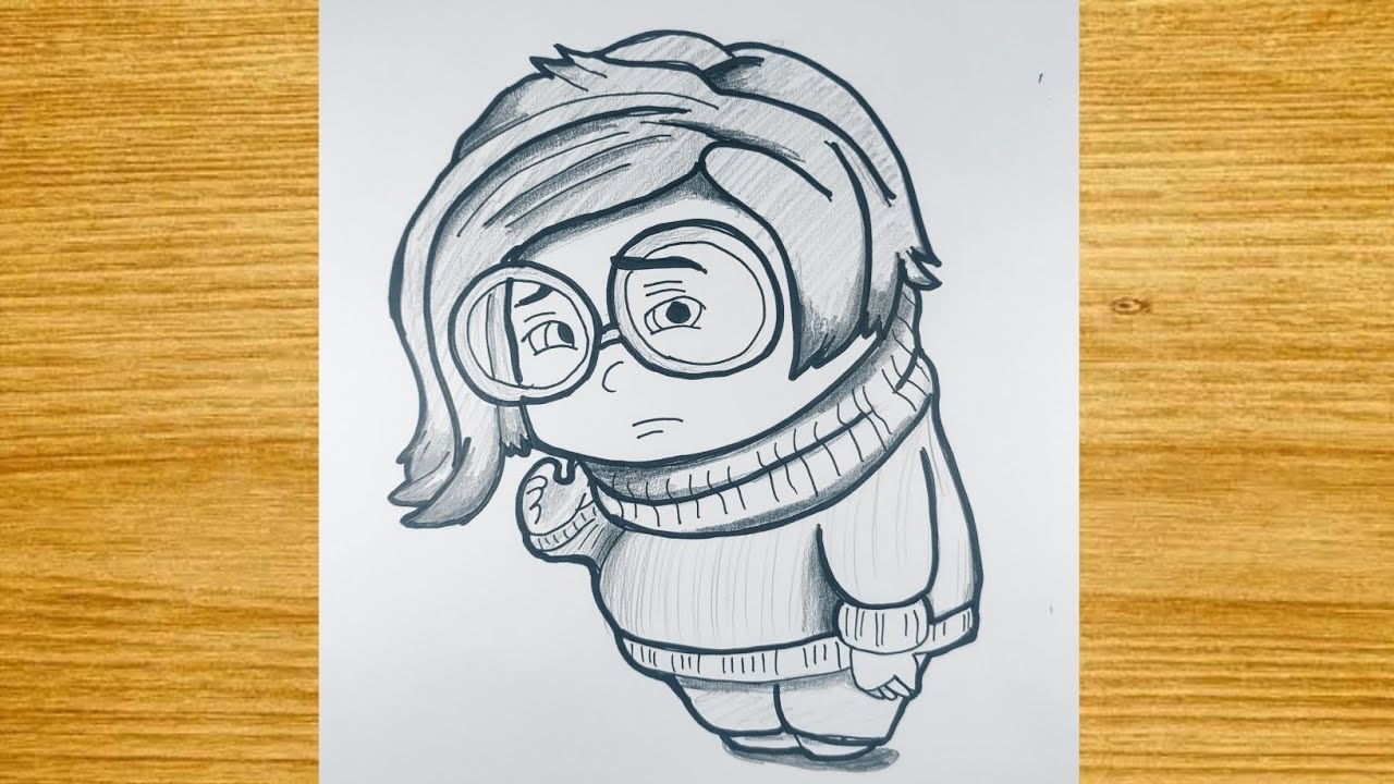 HOW TO DRAW SADNESS FROM INSIDE OUT | how to draw inside out characters ...