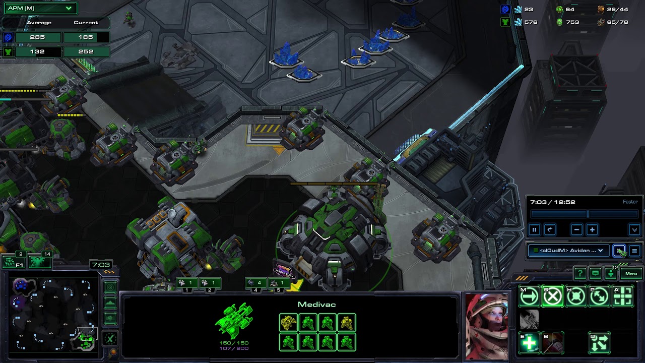 Starcraft 2 - Double Medivac Marine Drop - Control Group Exercise - YouTube