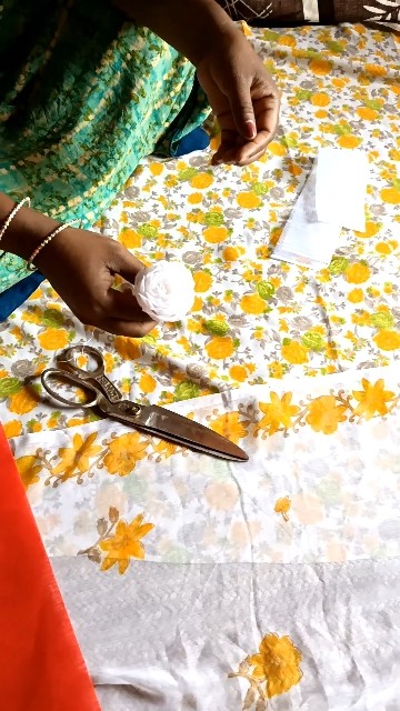 Organdi rose flower making short video - YouTube