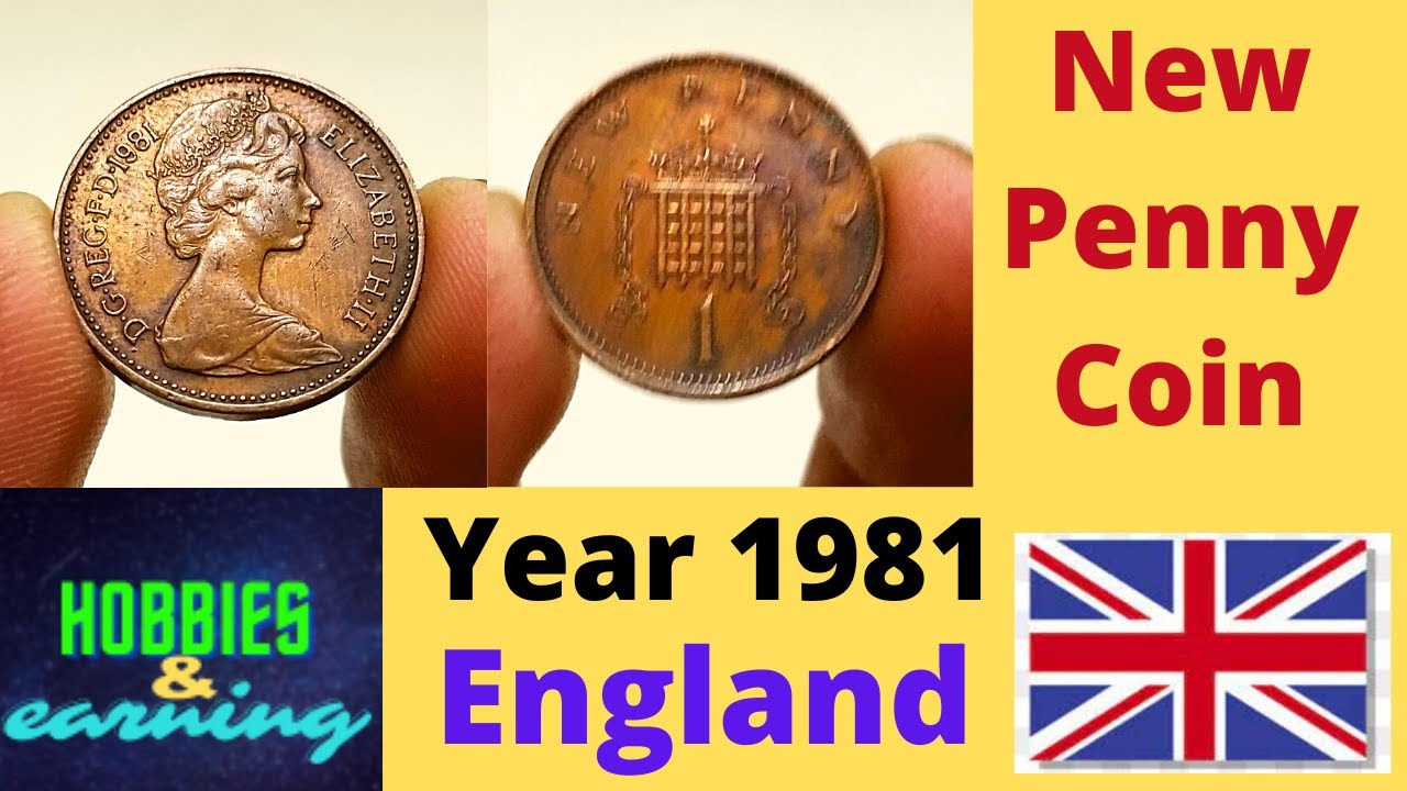 United Kingdom Queen Elizabeth II One Penny Year 1981 Coin at Asim ...