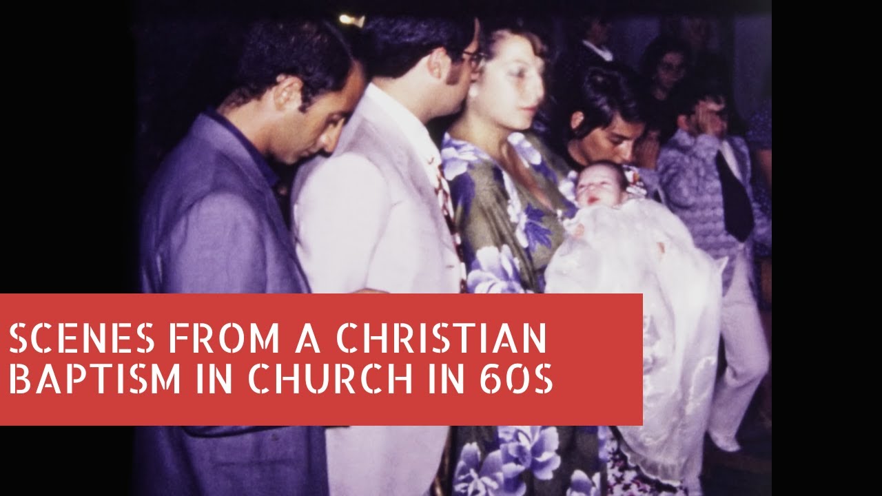 Scenes from a Christian baptism in church in 60s Archive Footage - YouTube