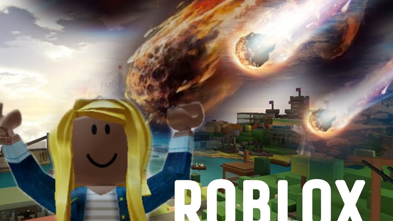SOBREVIVI A UMA CHUVA DE METEOROS - ROBLOX (natural disaster) - YouTube