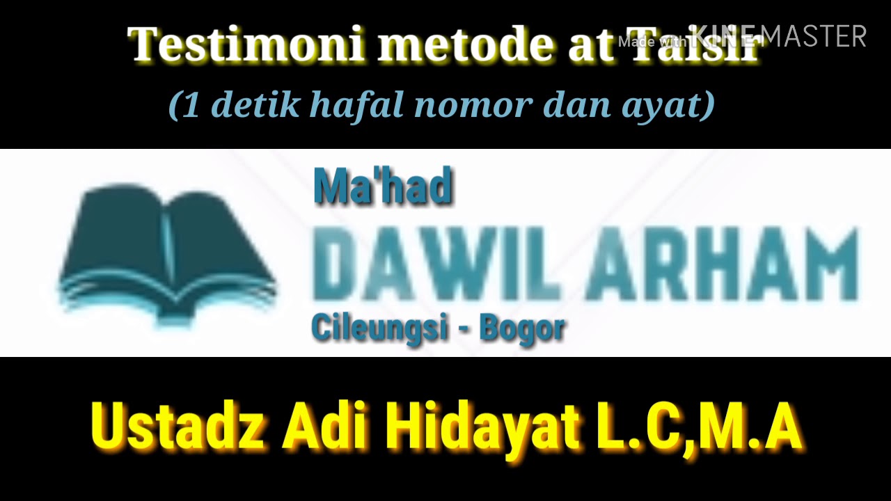Testimoni Metode at Taisir - Ust. Adi Hidayat - YouTube