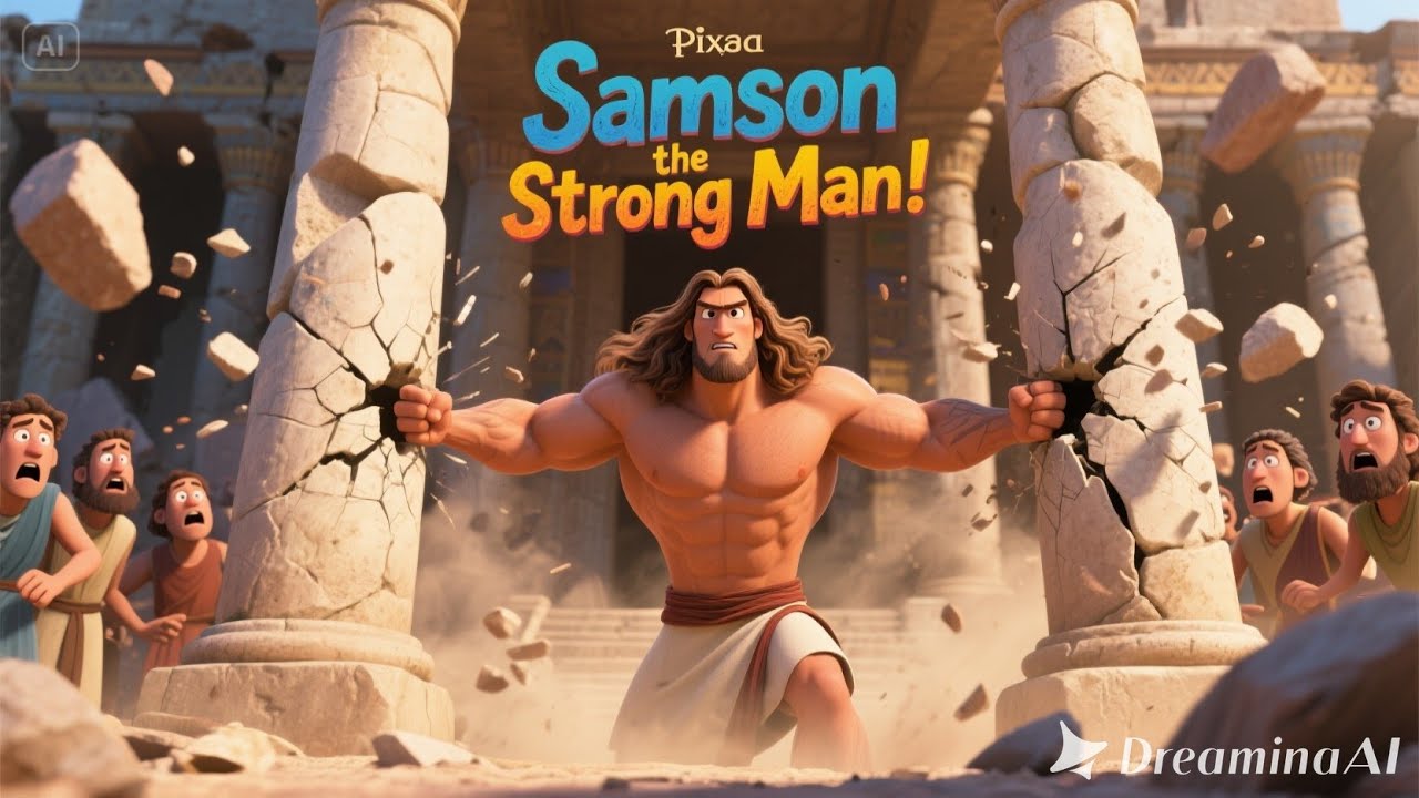 Samson the Strong Man! | Bible Story for Kids | God Gives Strength ...