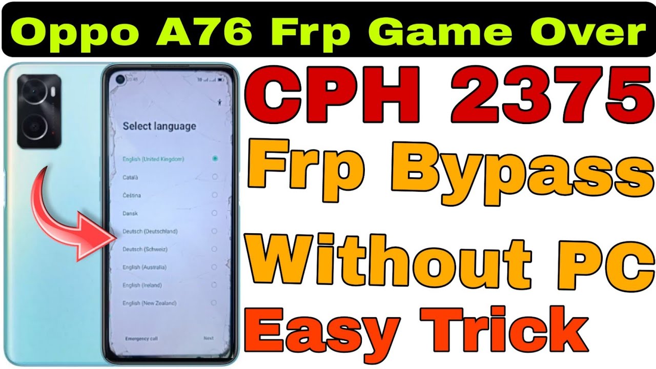 Oppo A76 (CPH 2375) Frp Bypass Without PC 2023 || Fresh New Trick ...