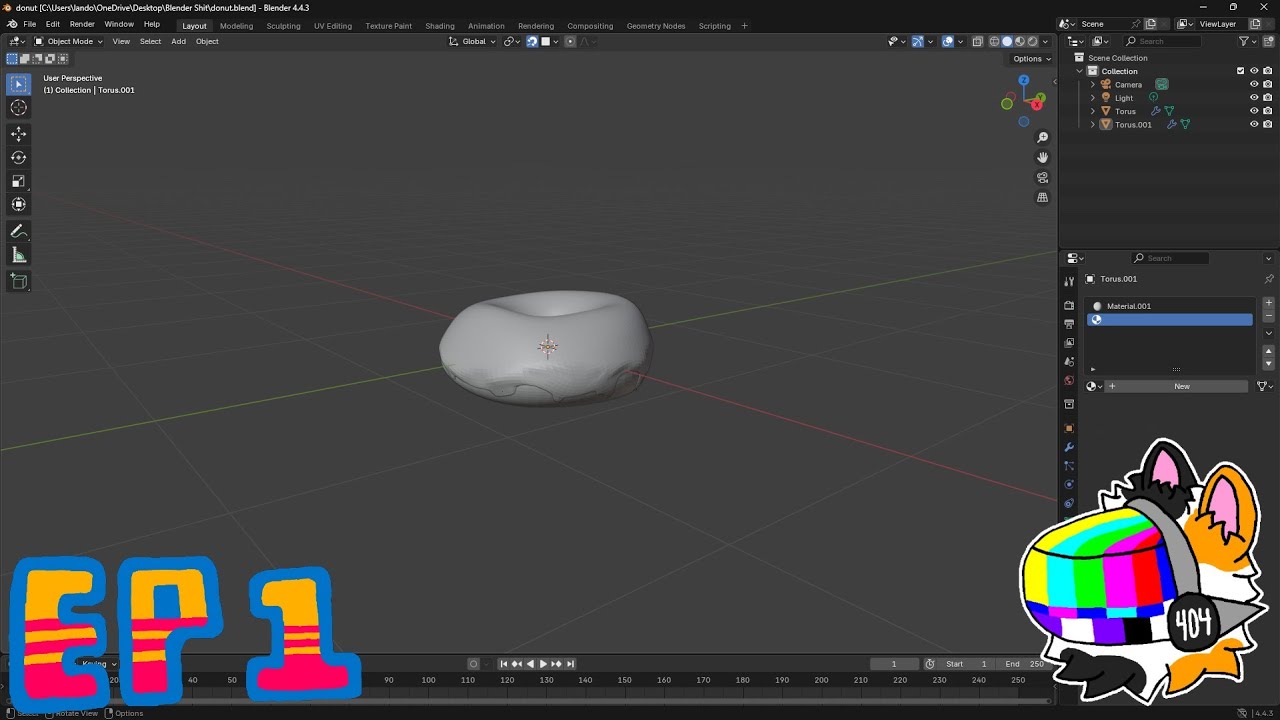 Tired Protogen Learns Blender (EP 1) - YouTube